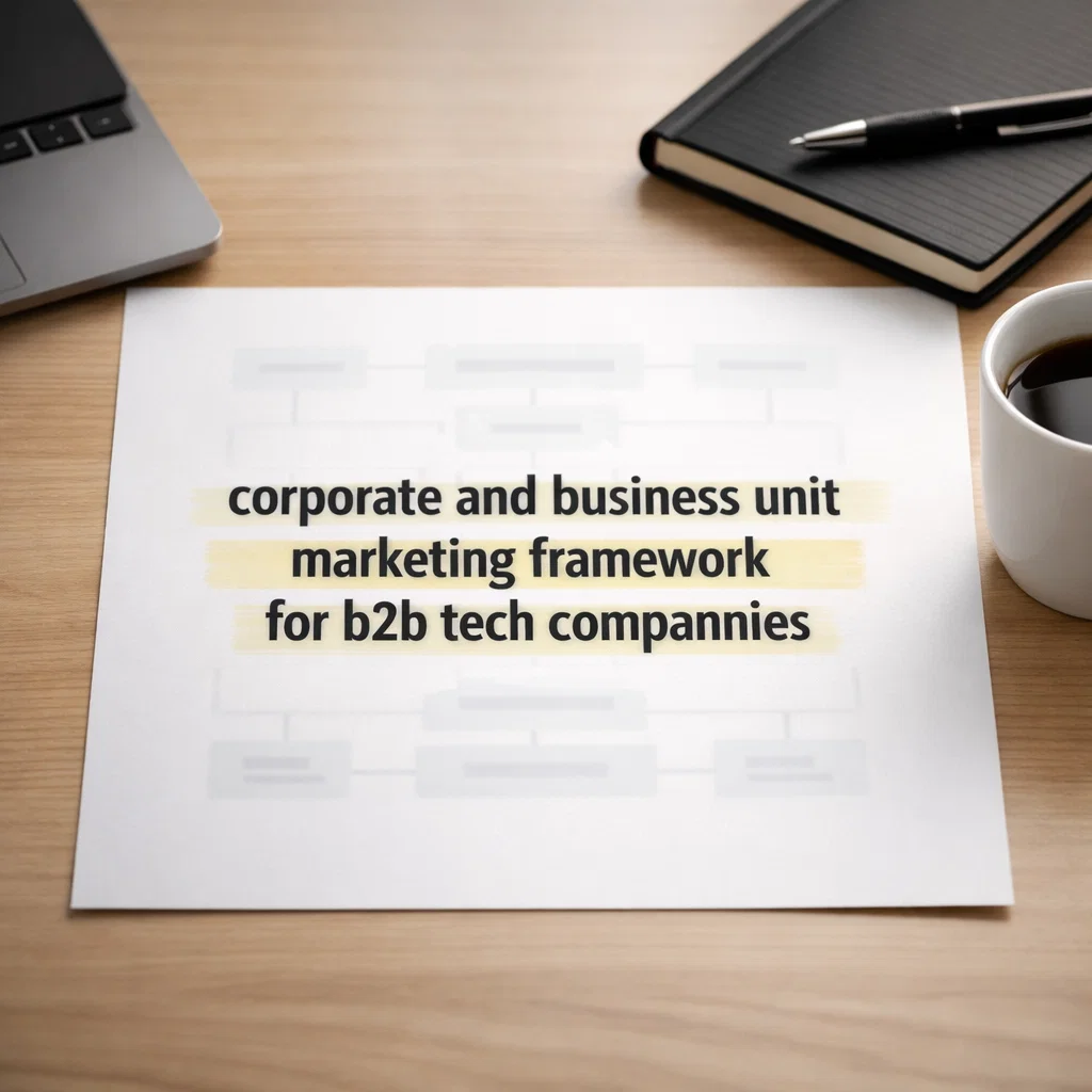 Corporate and Business Unit Marketing Framework for B2B Tech compannies ...